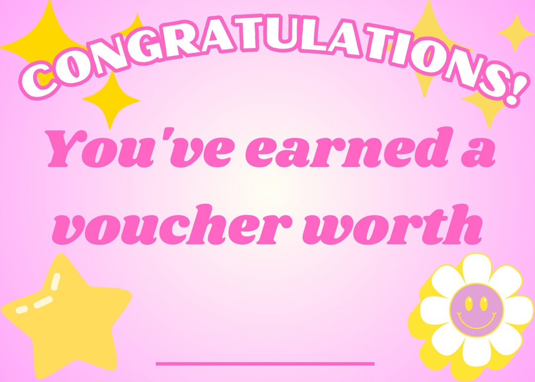 Congratulations Voucher Printable - Etsy