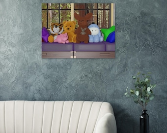 Winnie the Pooh Watercolor Alphabet Poster, Vintage British Disney Wall ...