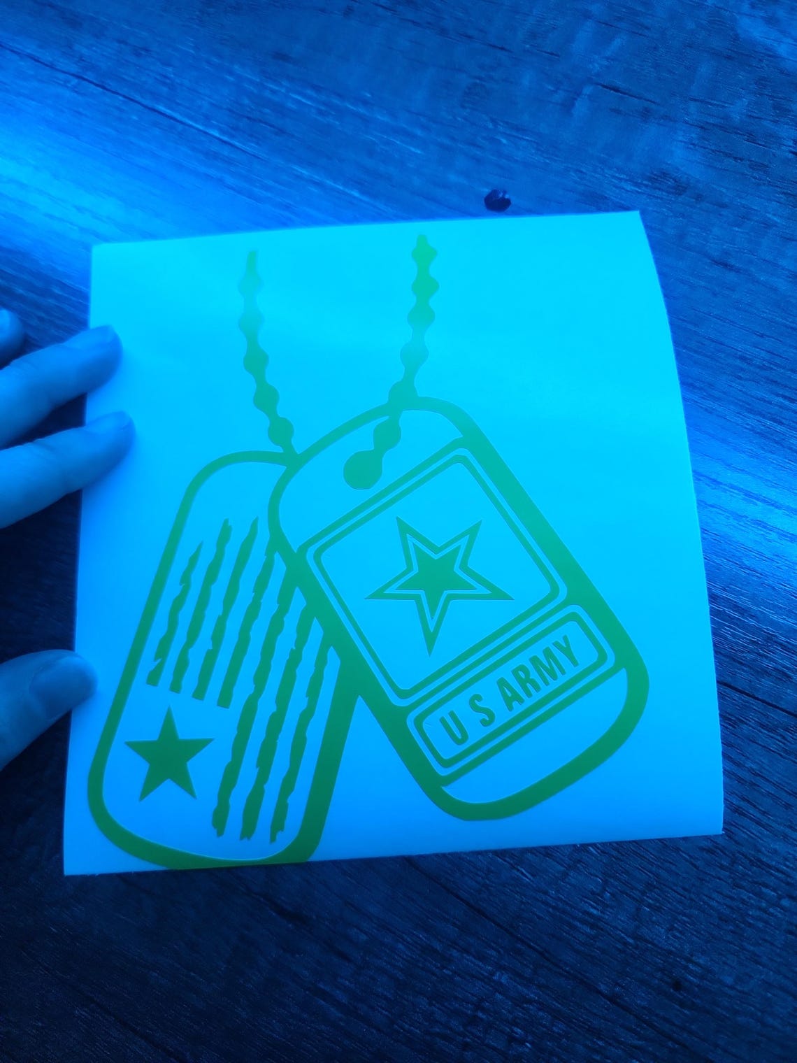 Army Dog Tags Decal - Etsy