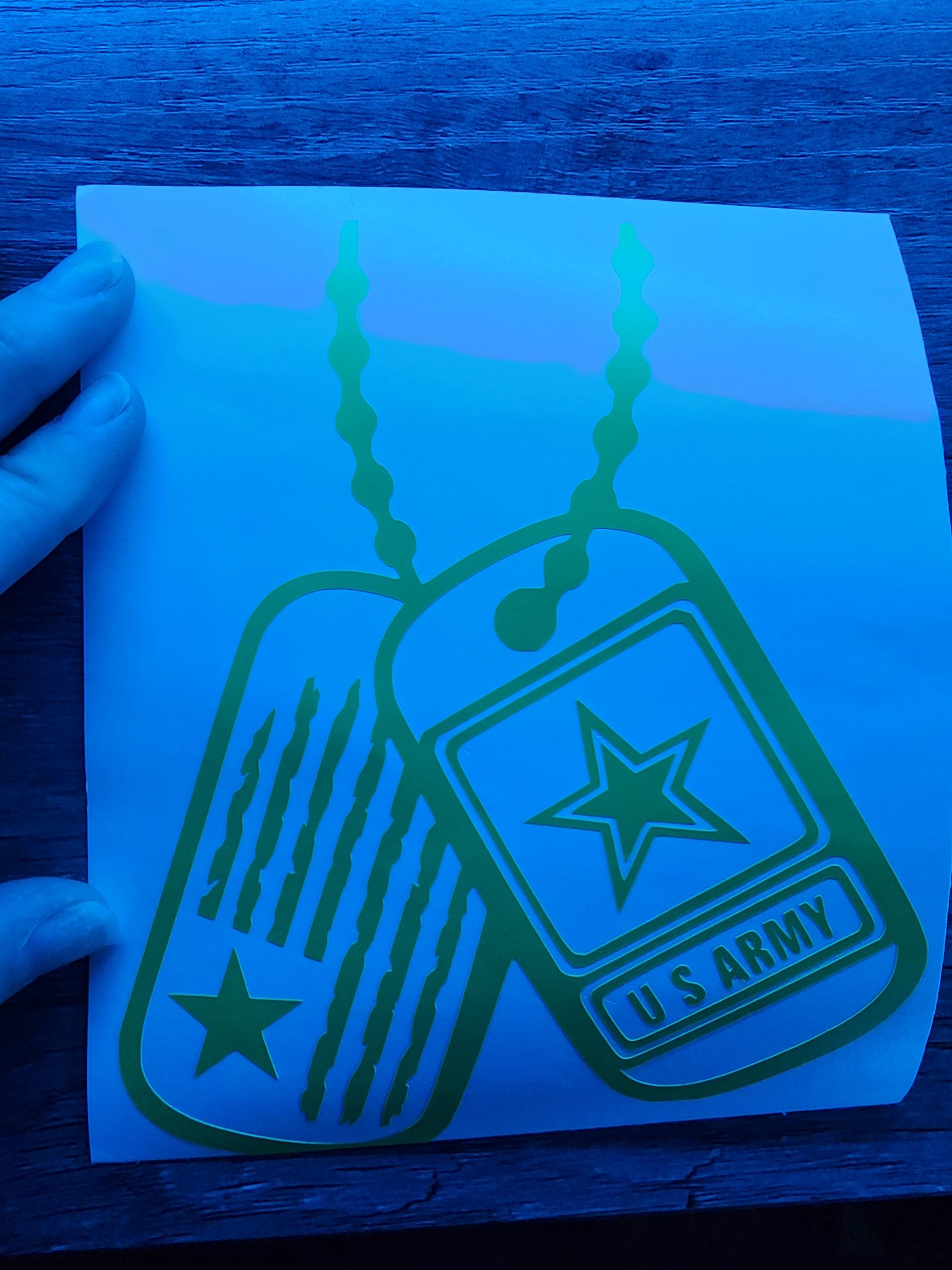 Army Dog Tags Decal - Etsy