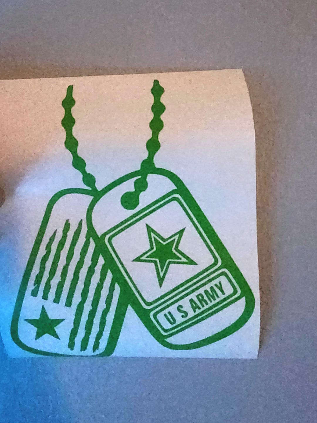 Army Dog Tags Decal - Etsy