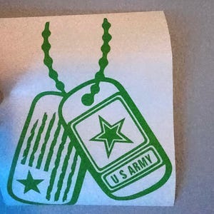 Army Dog Tags Decal - Etsy