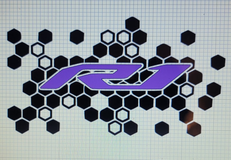 Reflective Yamaha R1 Decal - Etsy