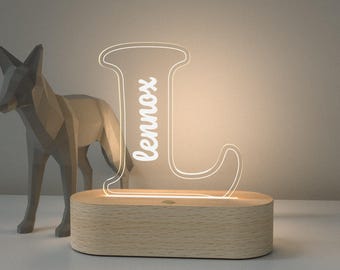 Personalized Letter K Night Light: Custom LED Nursery Decor - Etsy