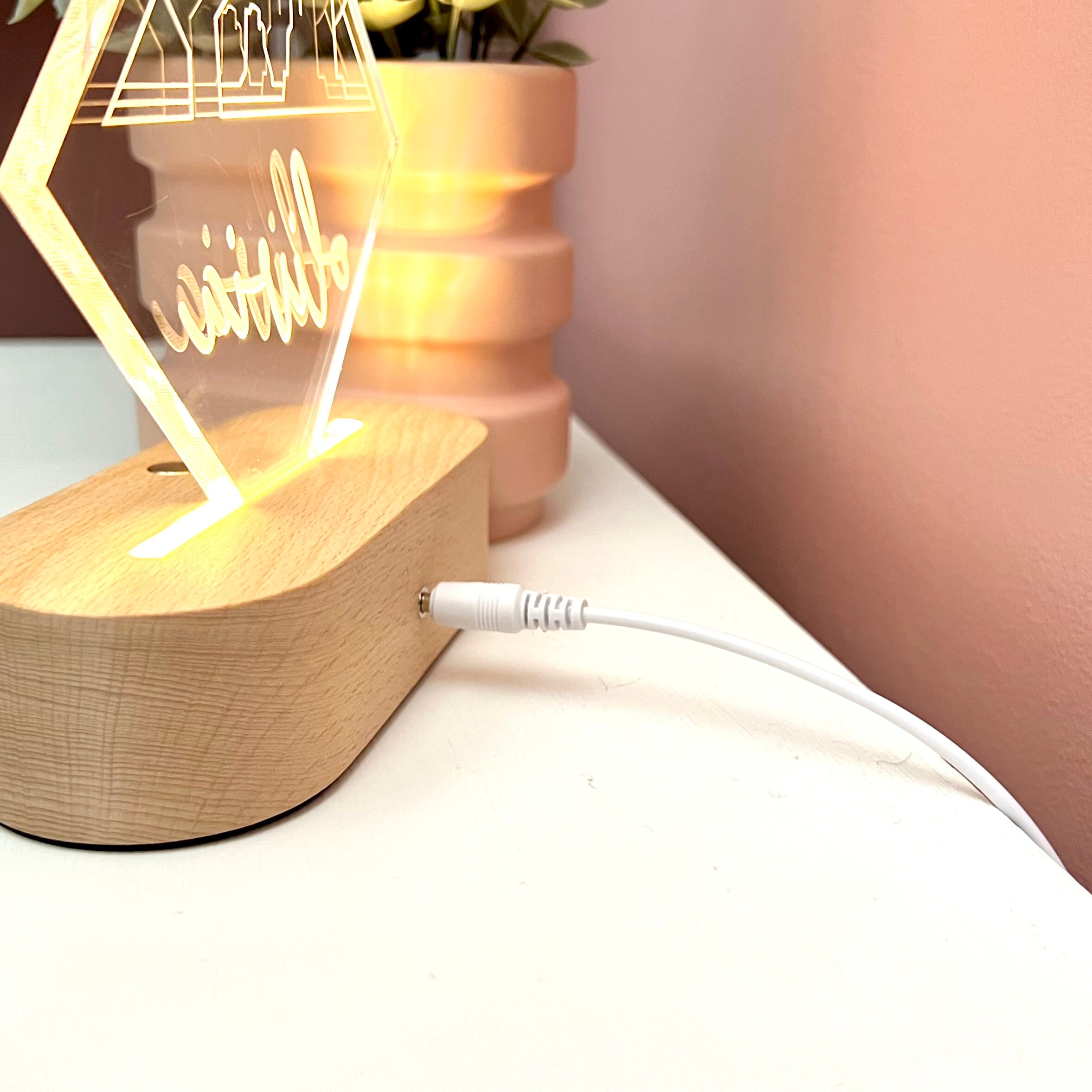 Personalized Letter H Night Light: Custom Engraved Acrylic LED Lamp - Etsy