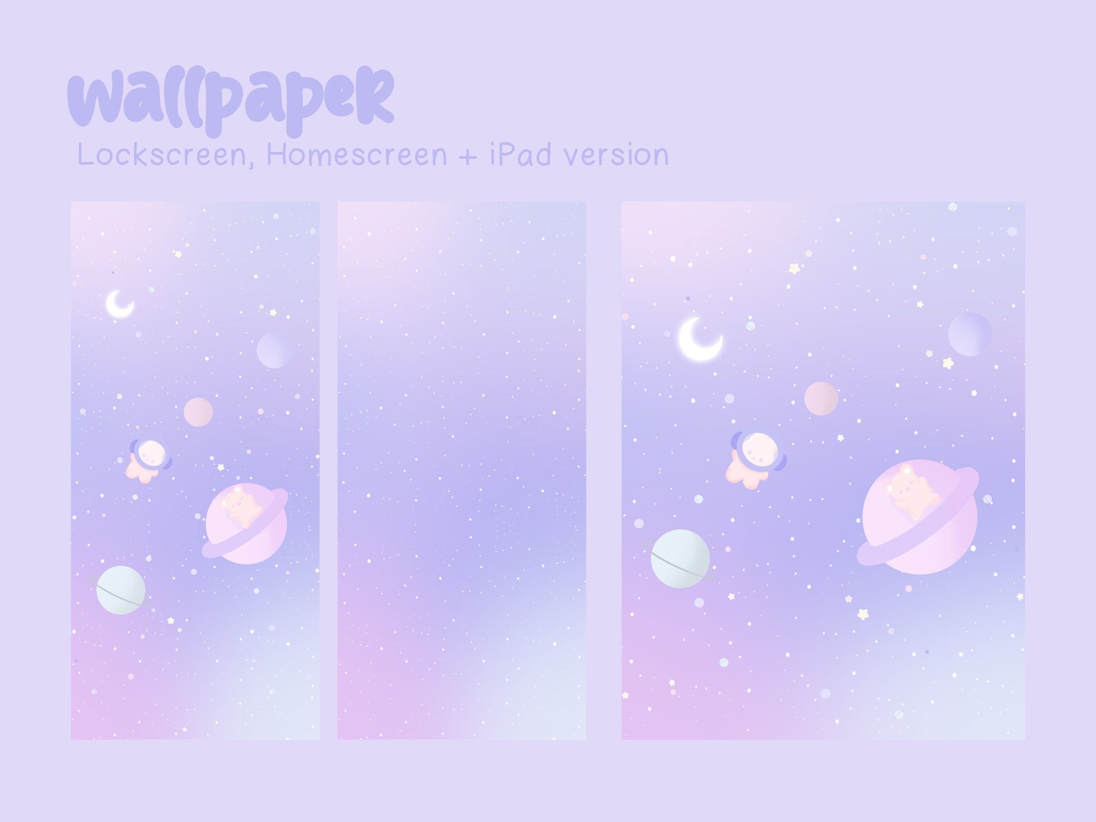 Cute Starry Space Hand Drawn Ios & Android App Icons Home Screen Set ...