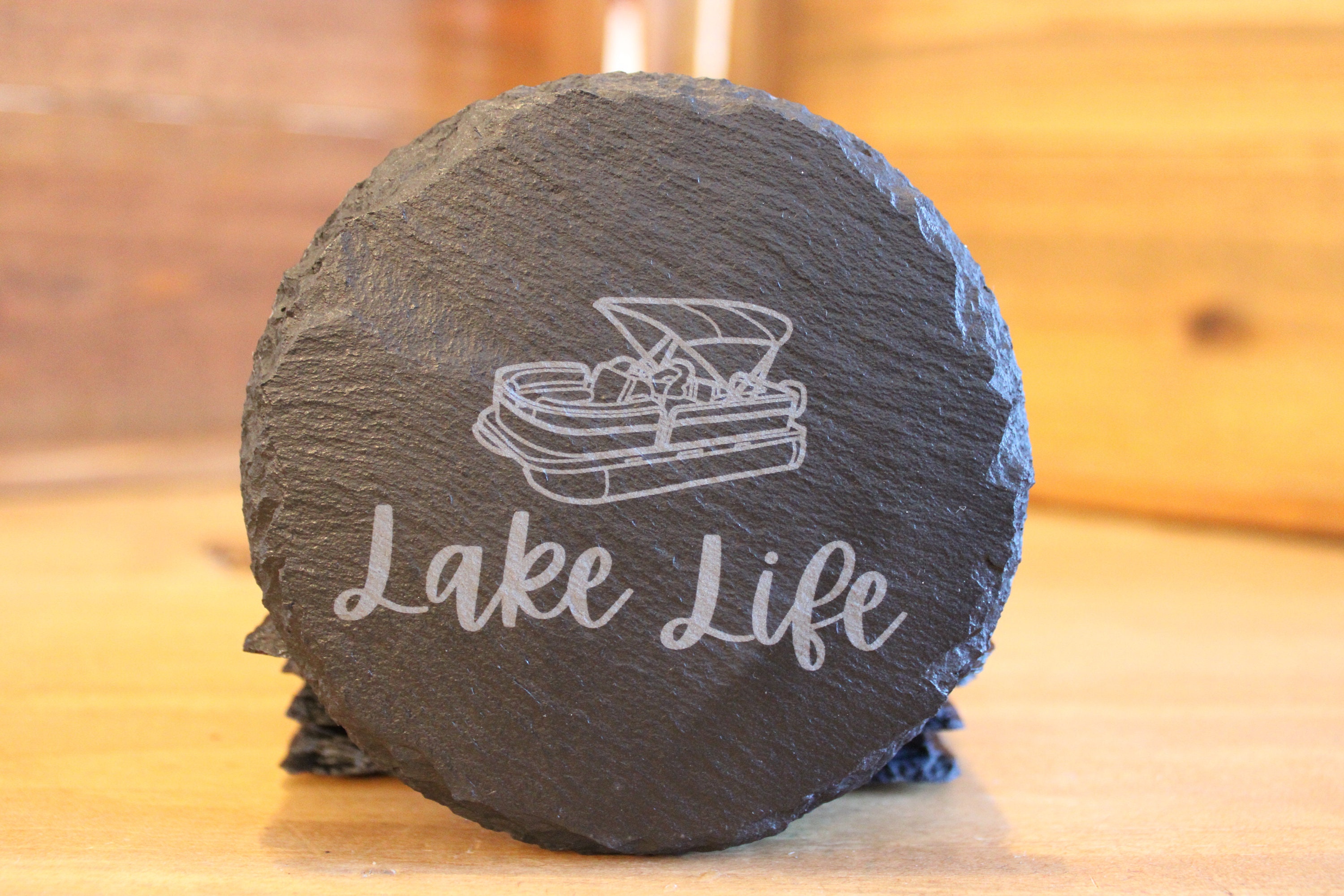 Lake Life Coasters, Lake House Decor, Lake House Gift, Custom Lake ...