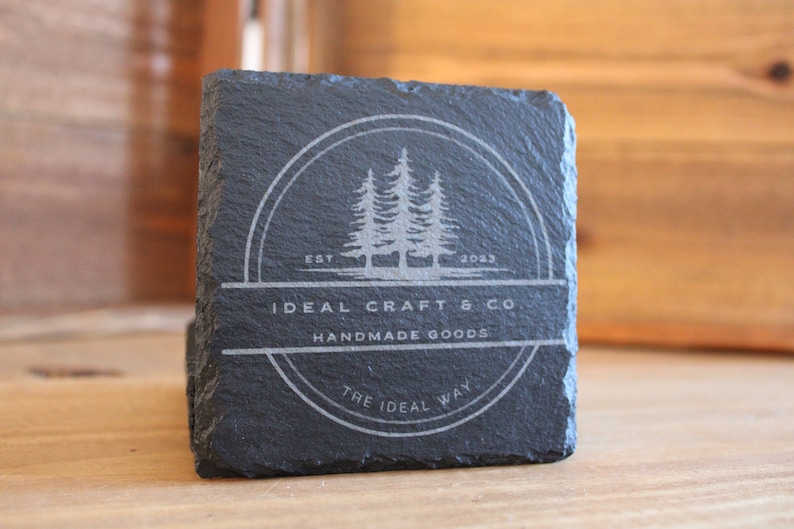 Custom Logo Coasters Set of 4, Customized With Your Logo, Image, or ...