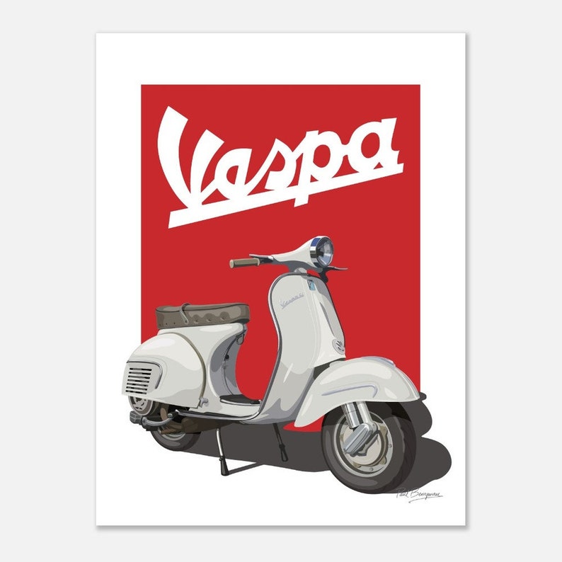 Vespa Poster - Etsy