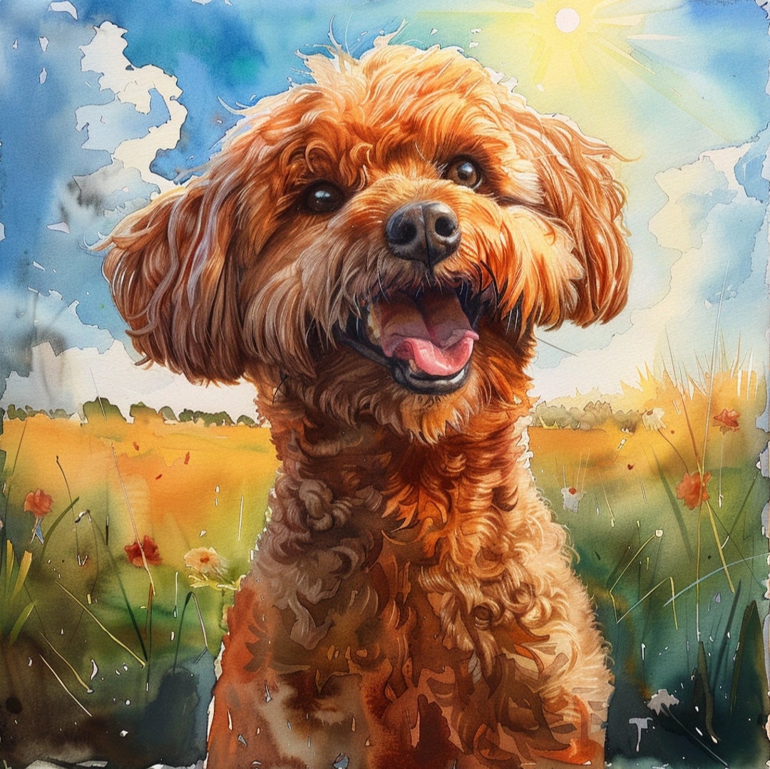 Cavapoo Watercolor Clipart - Etsy