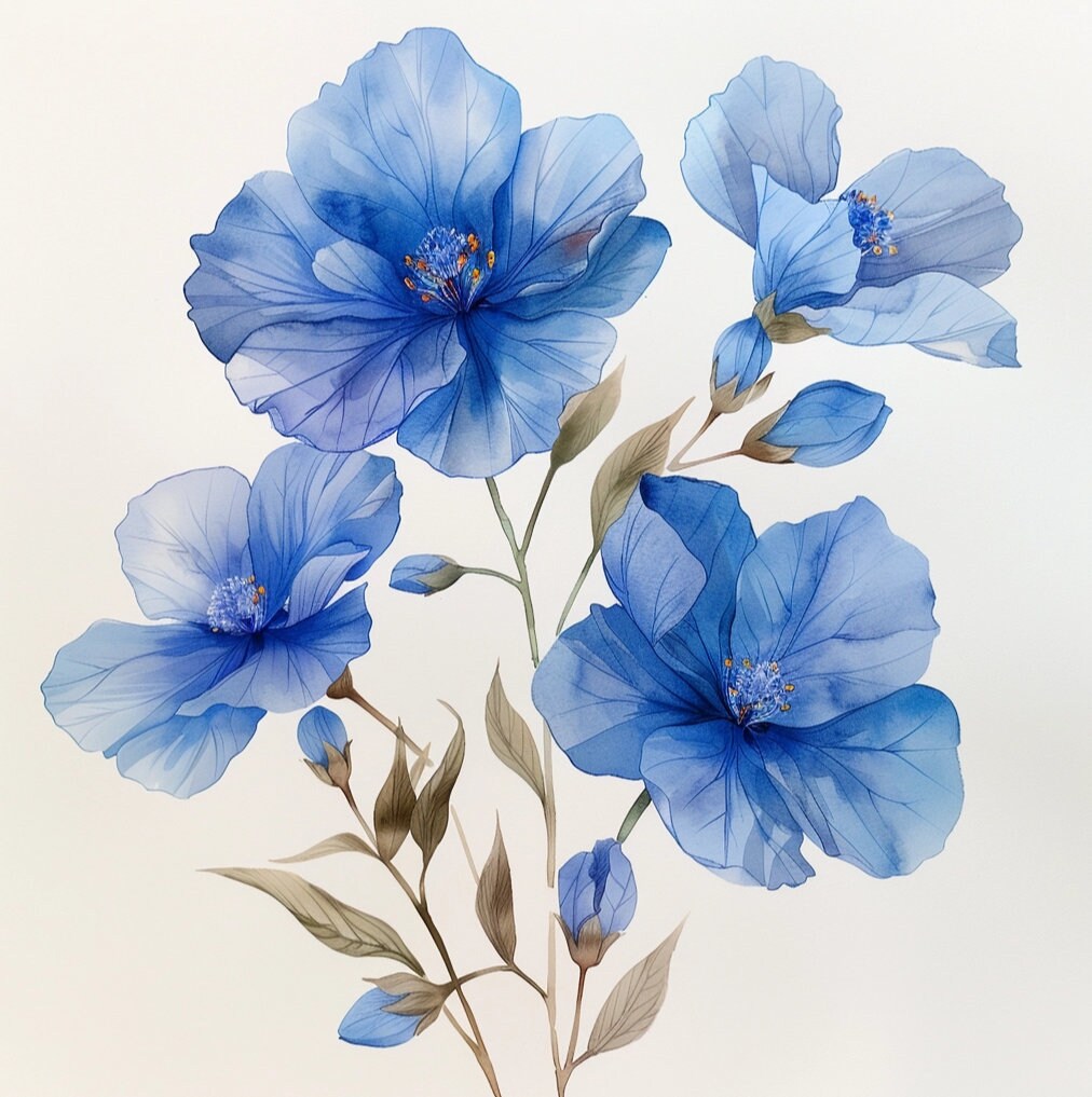 Summer Flowers Clipart - Etsy