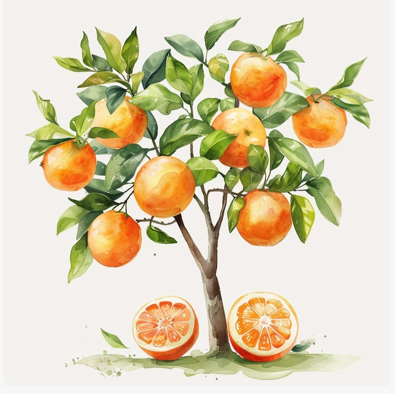 Grapefruit Trees Clipart - Etsy