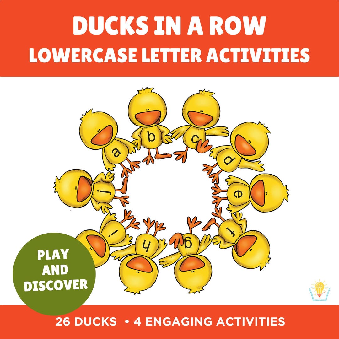 Duck Activity Lowercase Letter, Match Letters, Letter-sounds ...