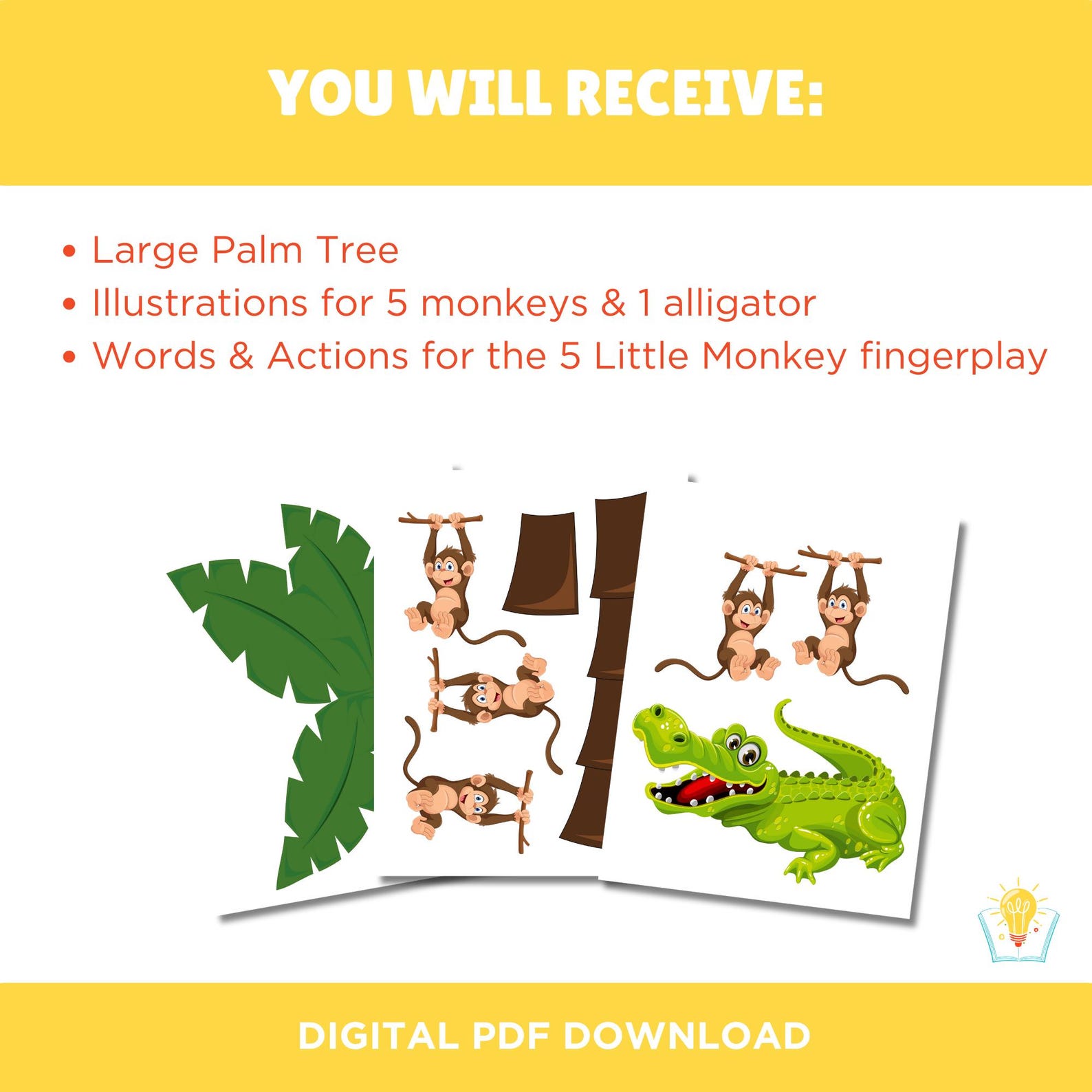 Five Little Monkeys Activity – Numbers 1-5, Zoo-themed, Jungle-themed ...