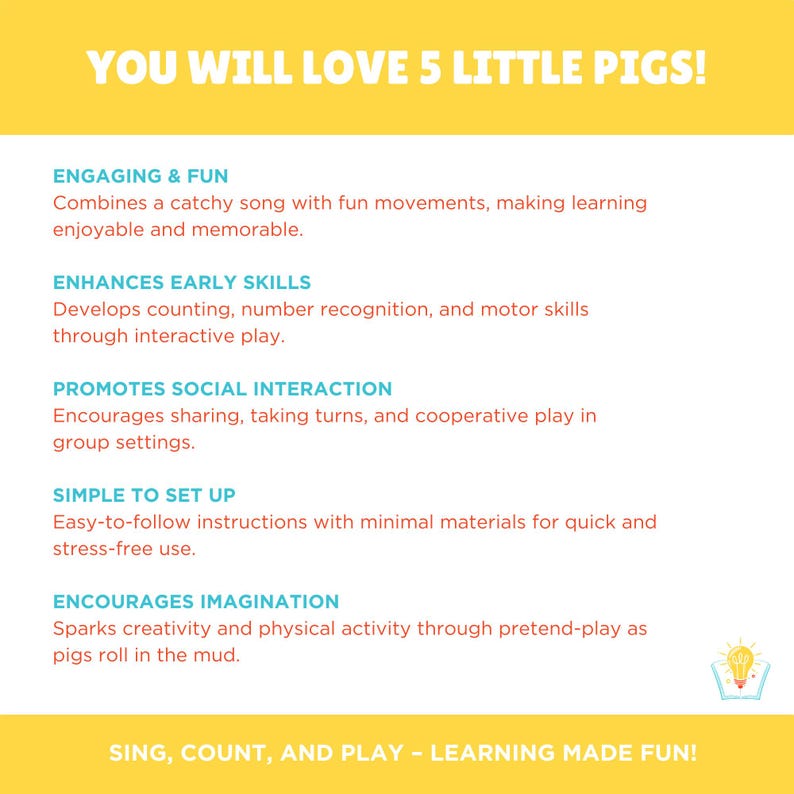 Five Little Pigs Preschool Activity – Musical Preschool, Numbers 1-10 ...