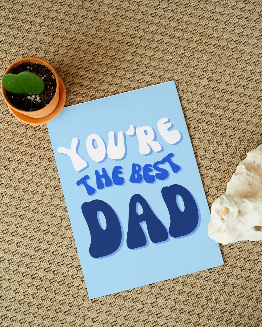 Bluey Inspired Father’s Day Card Blank Inside | You’re the Best Dad ...