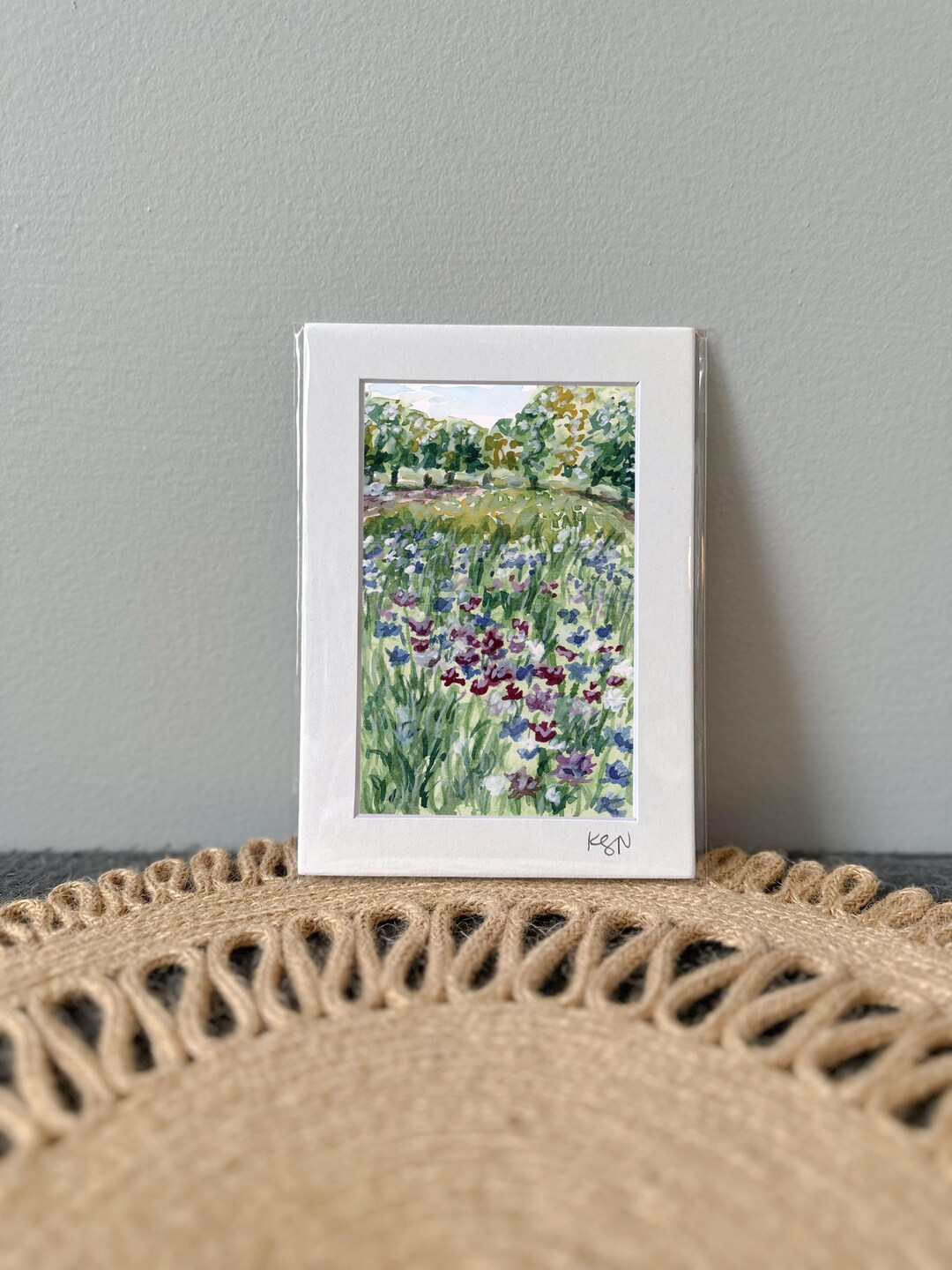 Norfolk Botanical Garden Watercolor Meadow Painting Art Print Home ...