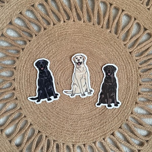 Labrador Retriever Sticker Waterproof Waterbottle Laptop Yellow Black ...