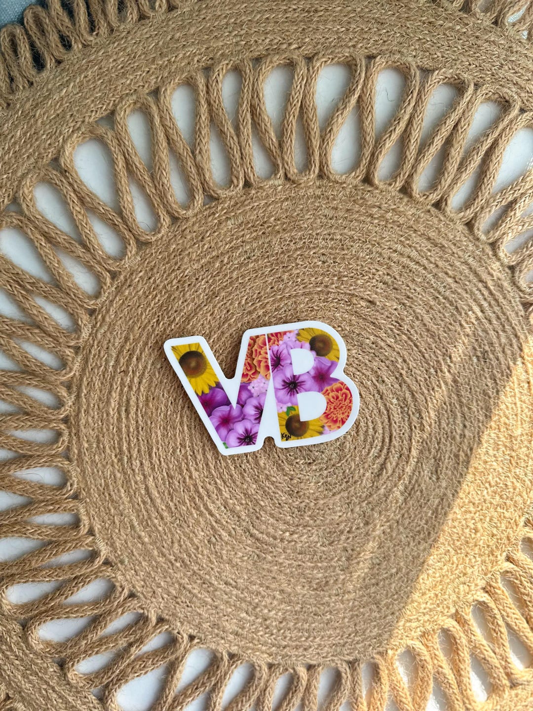 Virginia Beach Virginia Sticker Vinyl Water Bottle Flower VB Sticker ...