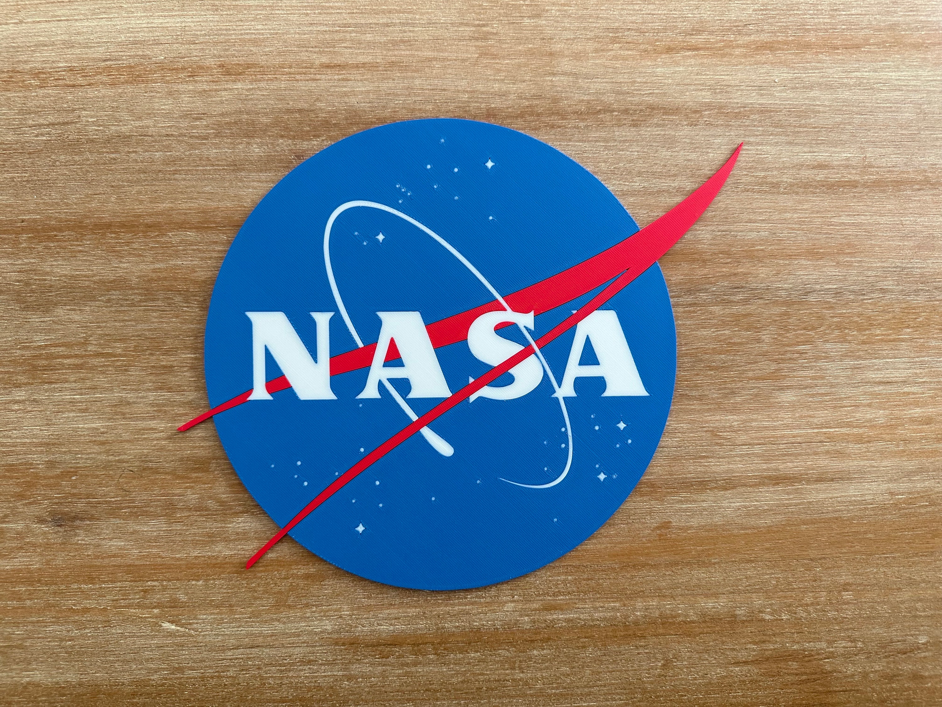 3D Printed NASA Logo Sign - Space Fan Decor (8x10) - Etsy