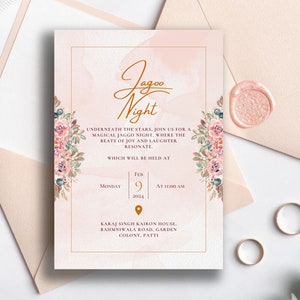 Sikh Wedding Invitation Template, Indian Marriages, Printable, Editable ...
