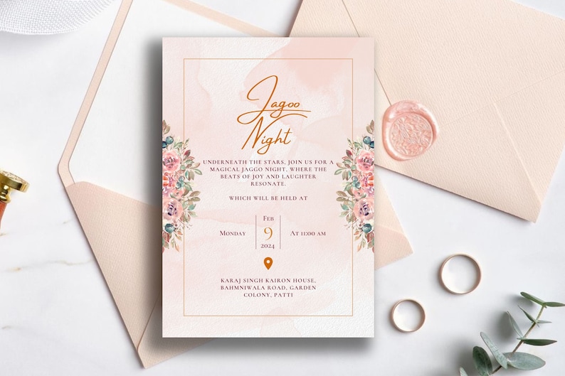 Sikh Wedding Invitation Template, Indian Marriages, Printable, Editable ...