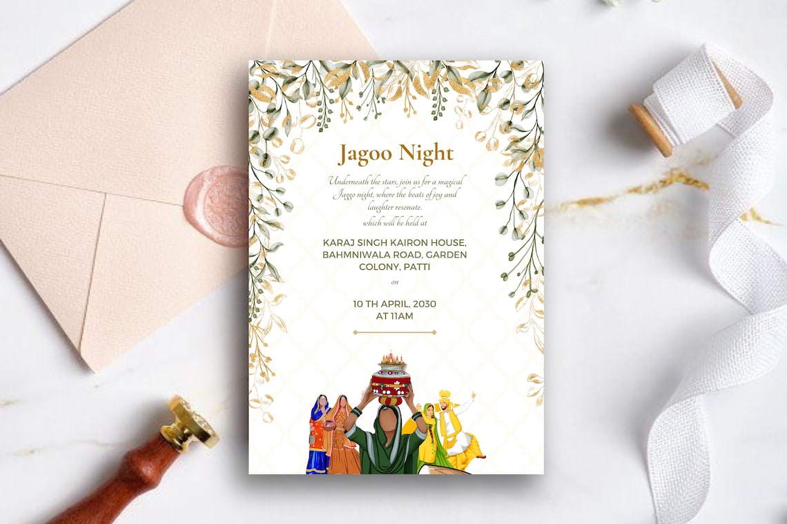 Wedding Invitation, Anand Karaj Cards, Shaadi Invites, Vivah Bundle Set ...