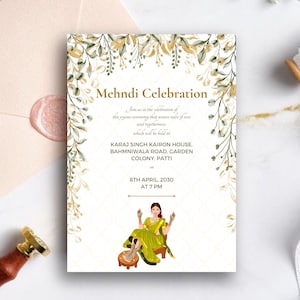 Wedding Invitation, Anand Karaj Cards, Shaadi Invites, Vivah Bundle Set ...