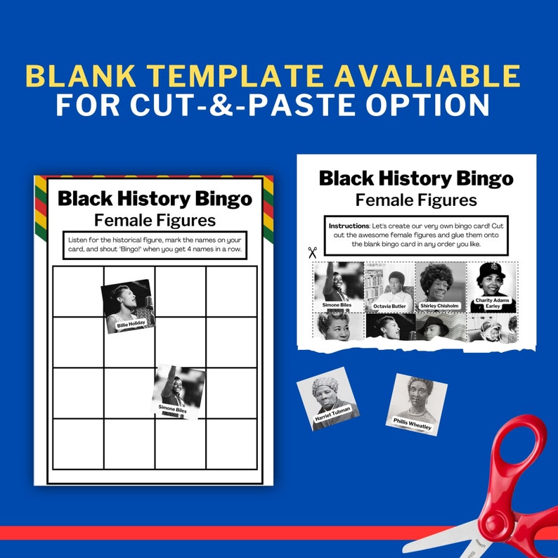 Black History Bingo Game Black History Trivia African American Women ...