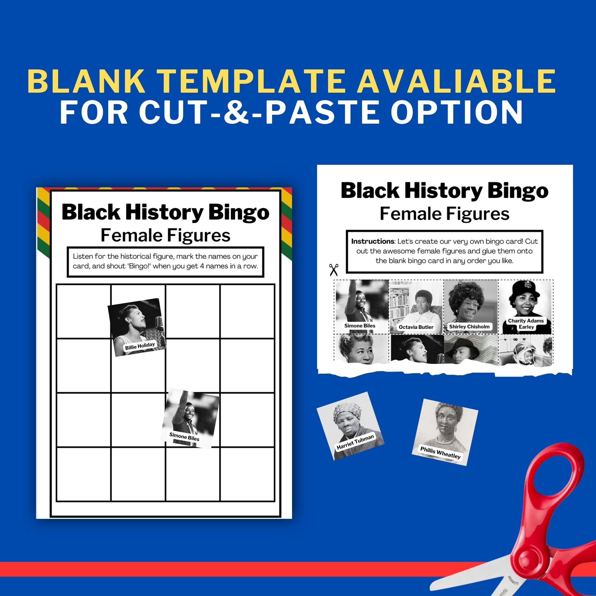 Black History Bingo Game Black History Trivia African American Women ...