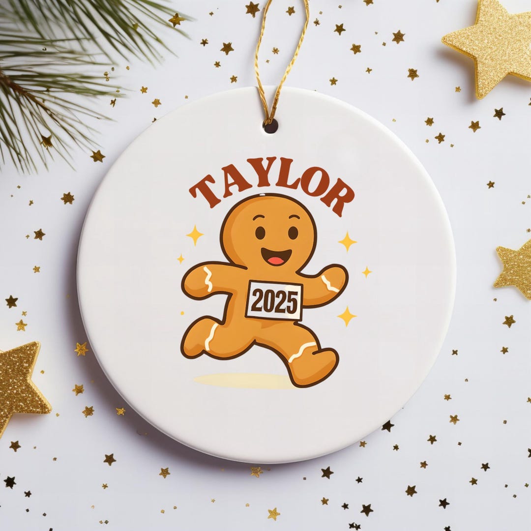 Personalized Runner Ceramic Ornament, Custom Running Ornament ...