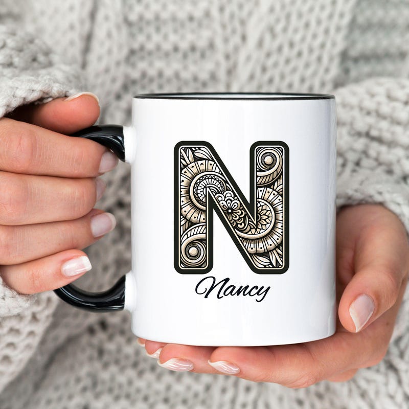 Letter N Coffee Mugs - Etsy