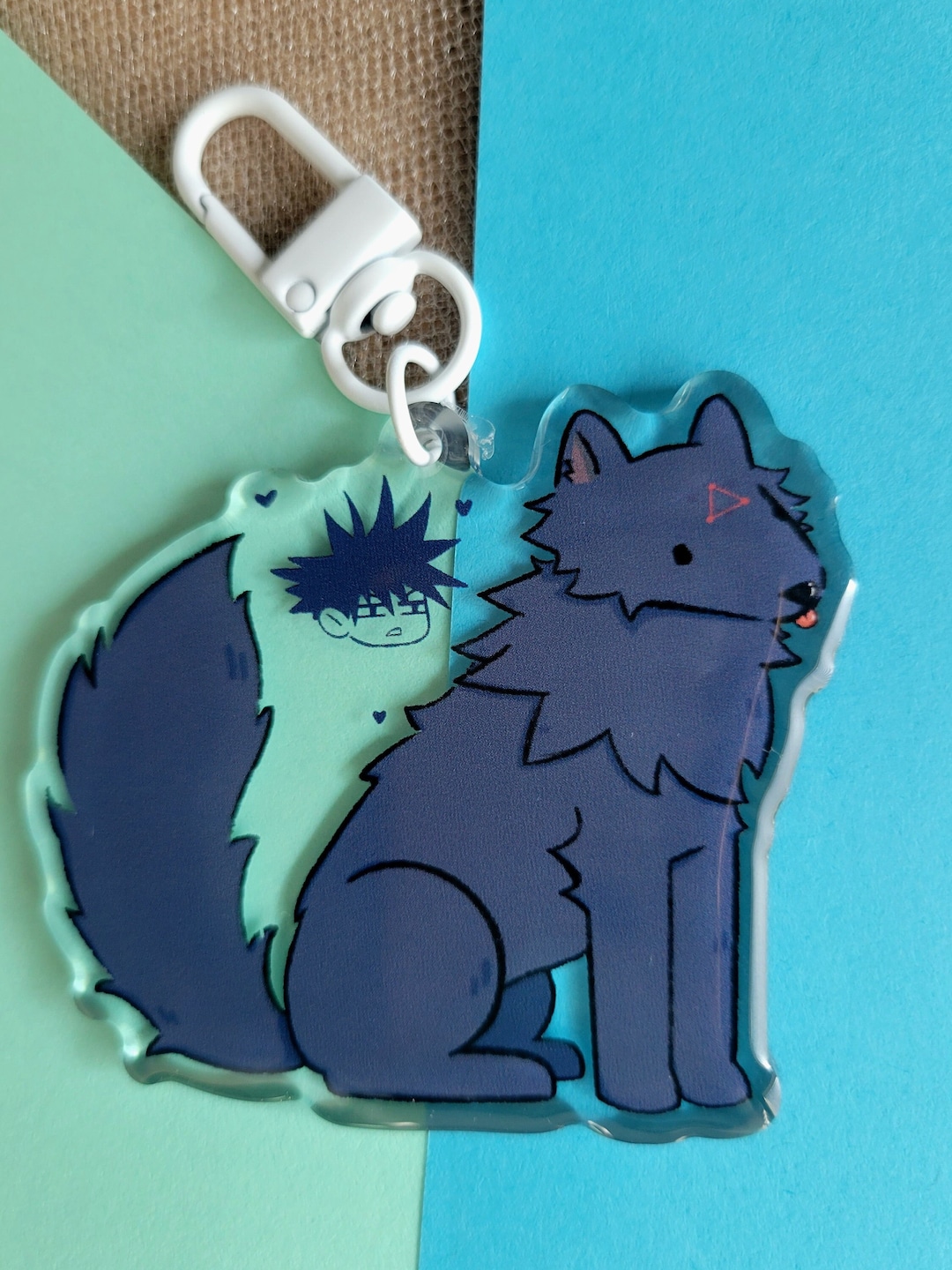 Jjk Demon Dog Keychain, Demon Dog Keychain, Jjk Fanart Keychain ...