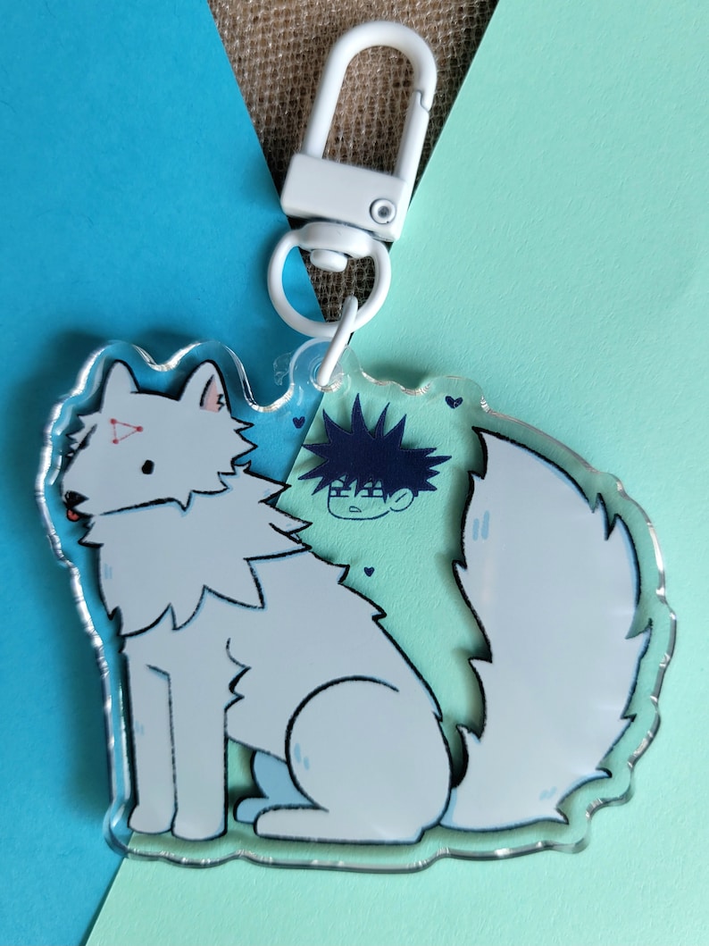 Jjk Demon Dog Keychain, Demon Dog Keychain, Jjk Fanart Keychain ...