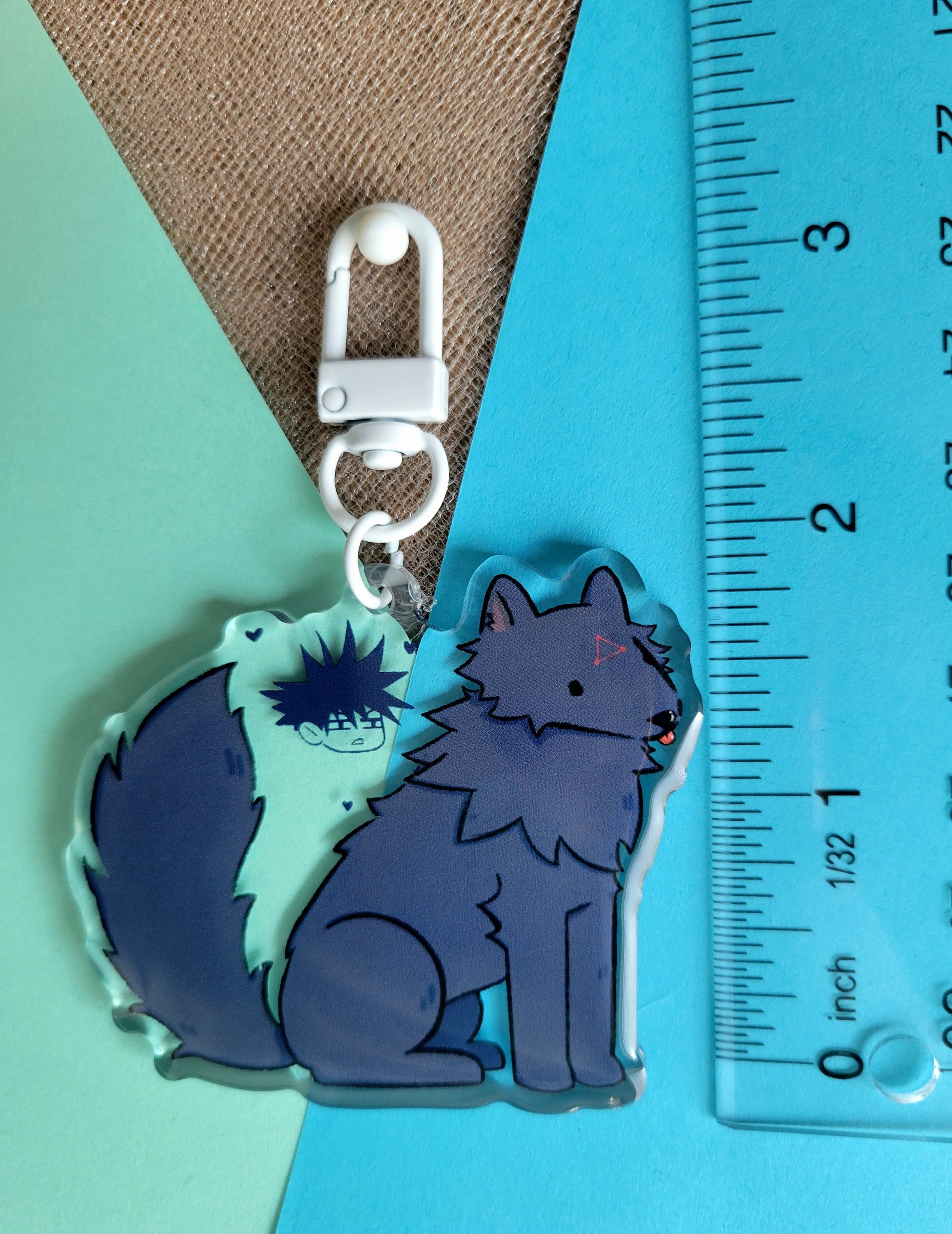 Jjk Demon Dog Keychain, Demon Dog Keychain, Jjk Fanart Keychain ...