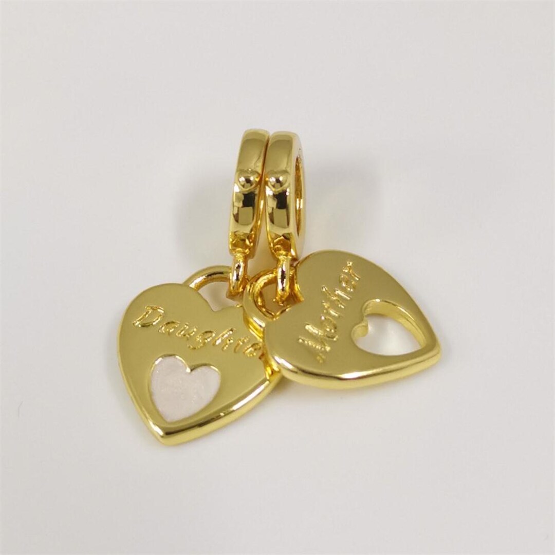 Pandora Double Heart Split Dangle Charm - Etsy
