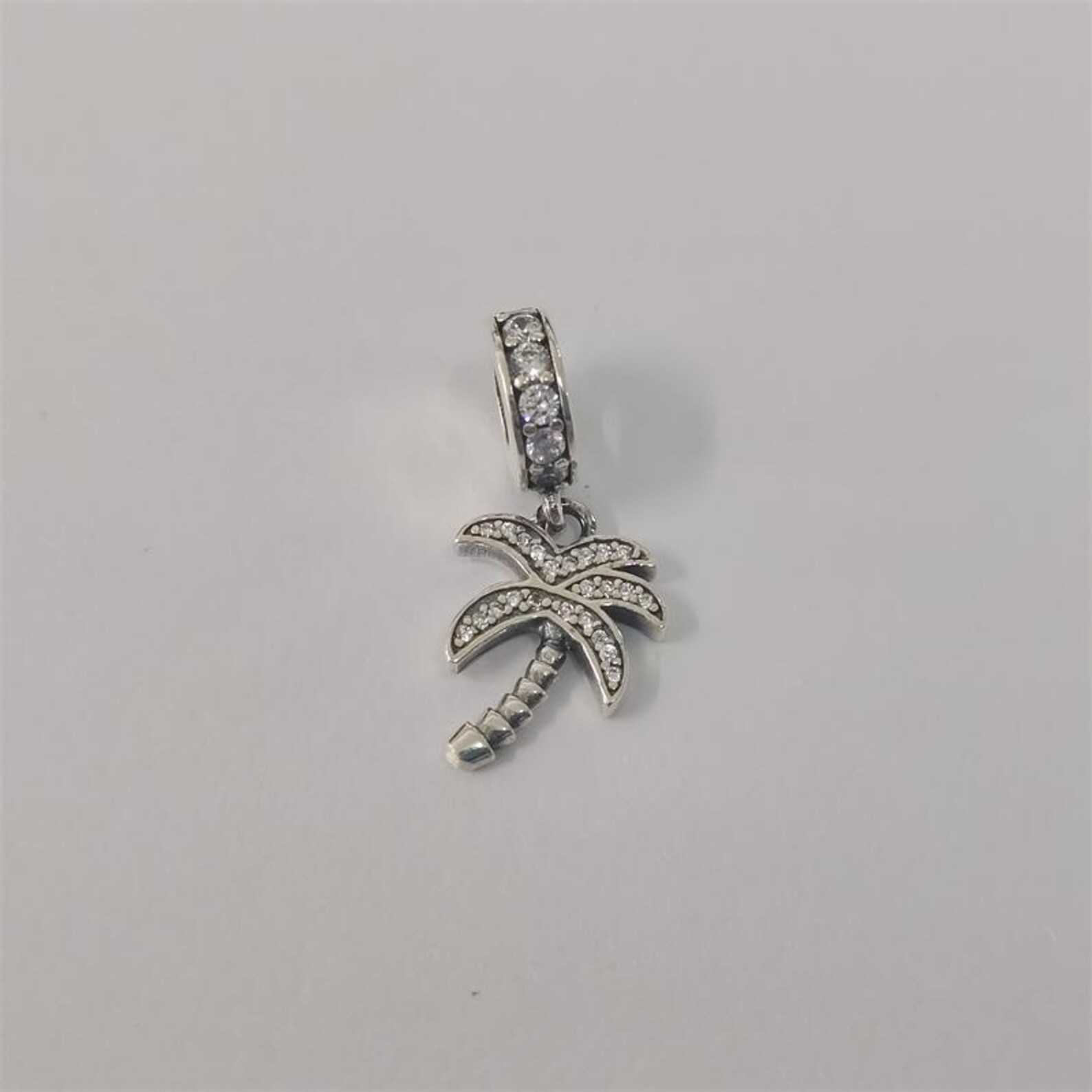 Pandora Silver Sparkling Palm Tree Dangle Charm With Gift Box - Etsy