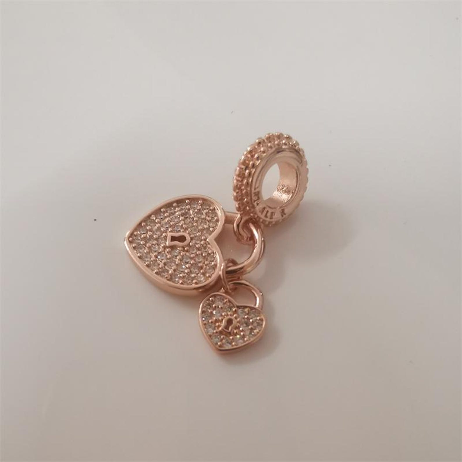 Pandora Love Locks Dangle Charm Rose & Clear Cz - Etsy