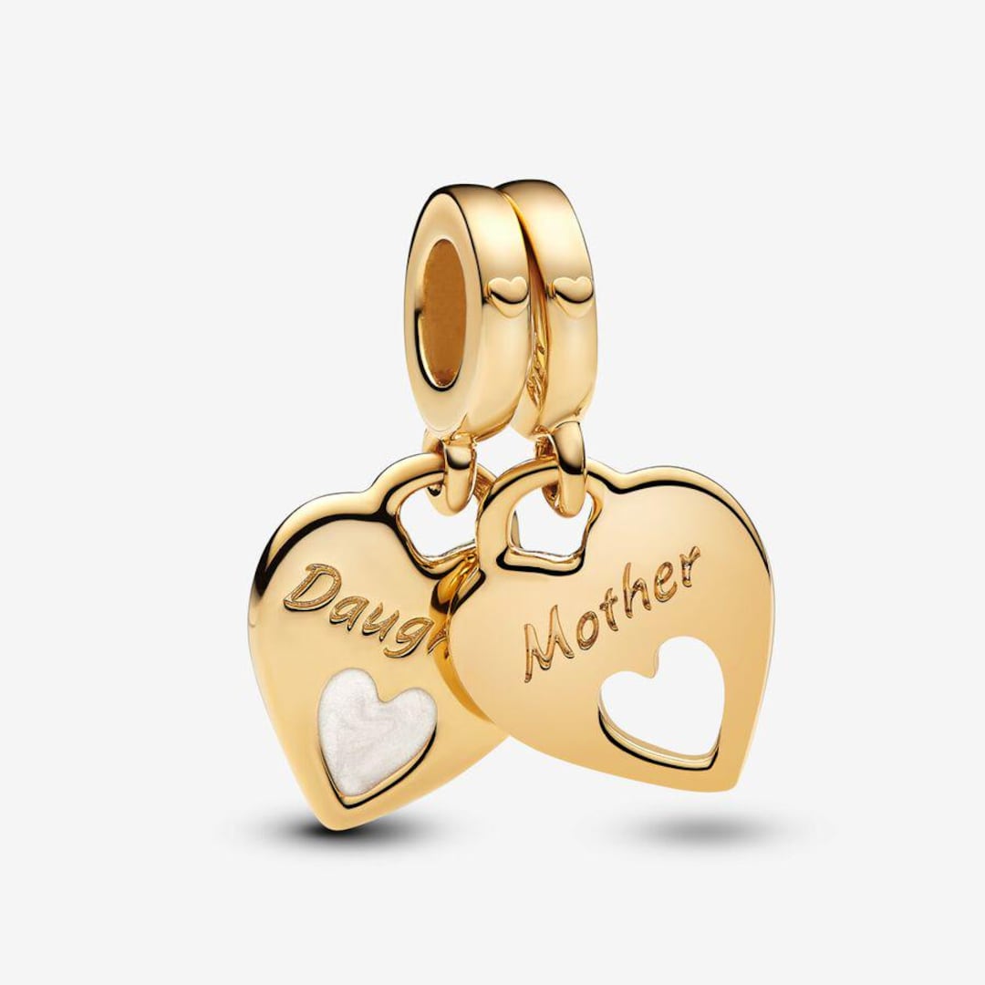 Pandora Double Heart Split Dangle Charm - Etsy