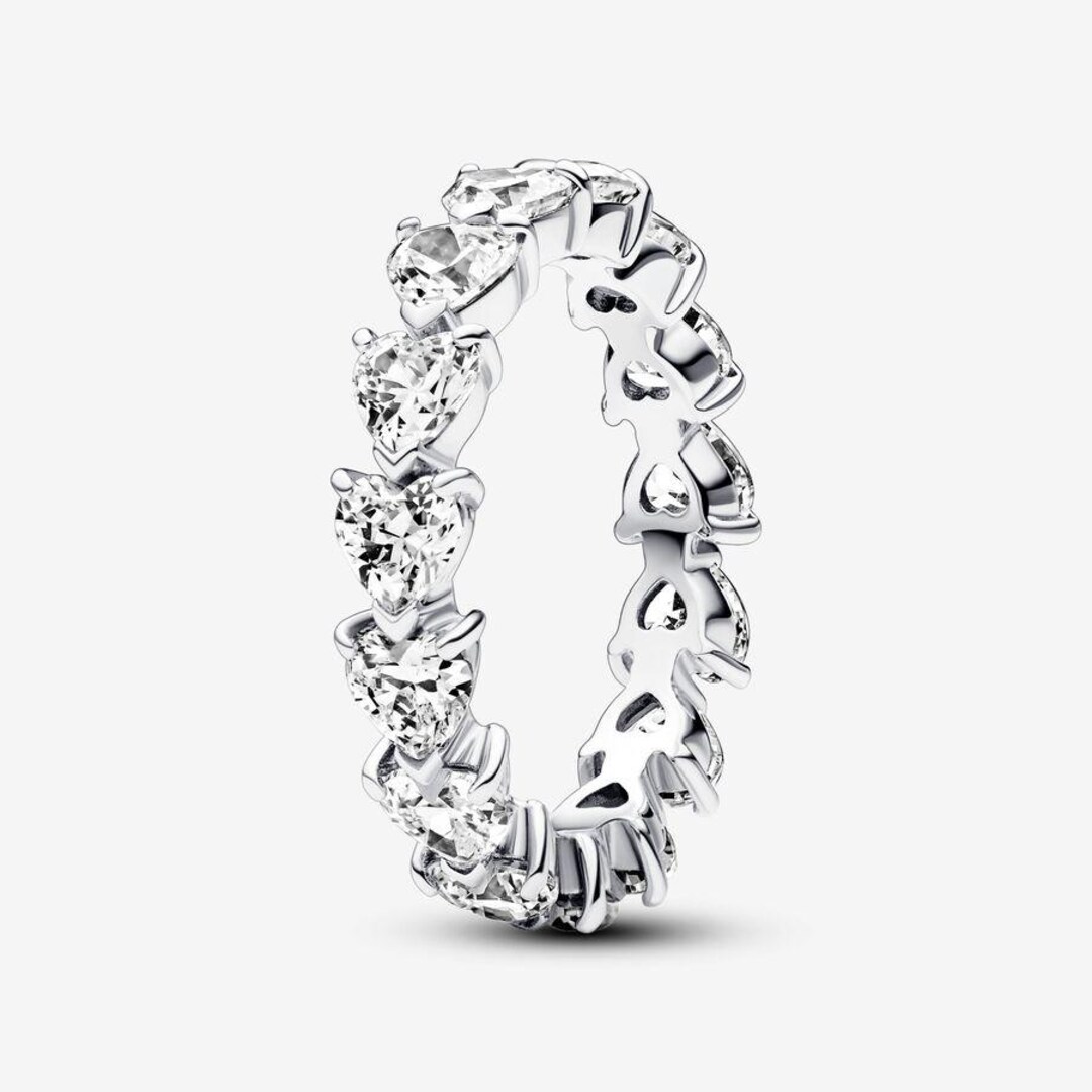 Pandora Row of Hearts Eternity Ring Size 50/52/54/56/58 - Etsy