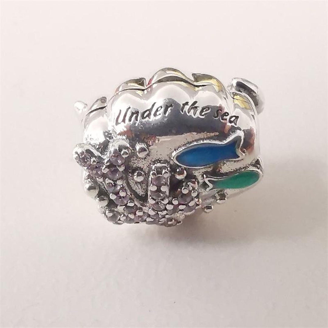 Pandora Ale the Little Mermaid Seashell Clip Charm S925 Sterling Silver ...