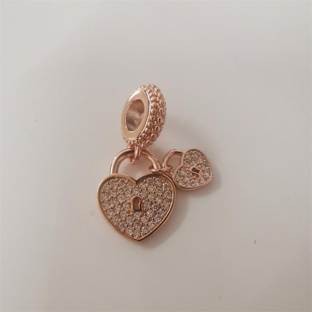 Pandora Love Locks Dangle Charm Rose & Clear Cz - Etsy