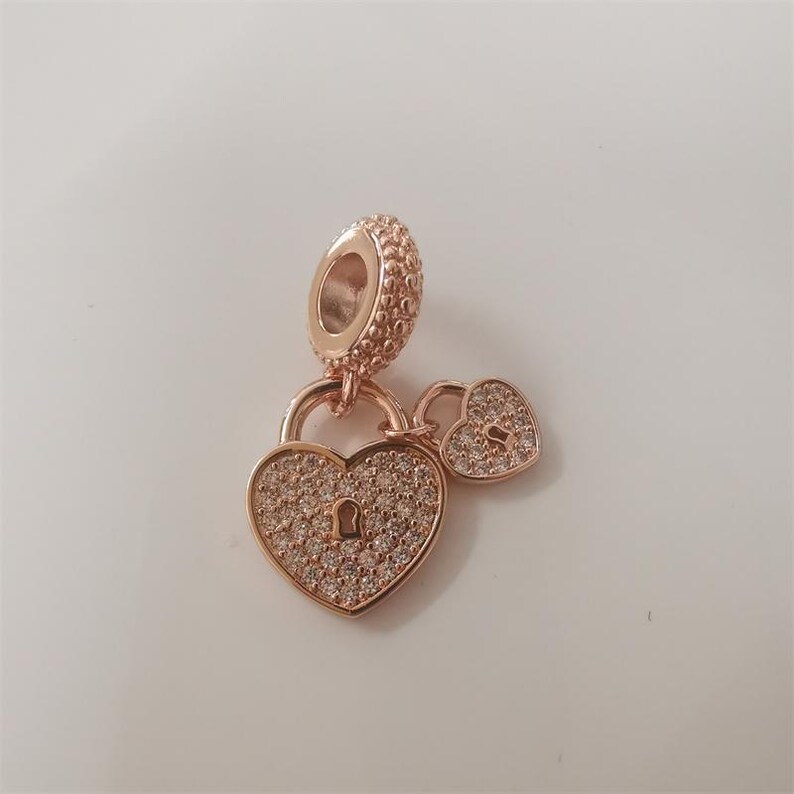 Pandora Love Locks Dangle Charm Rose & Clear Cz - Etsy