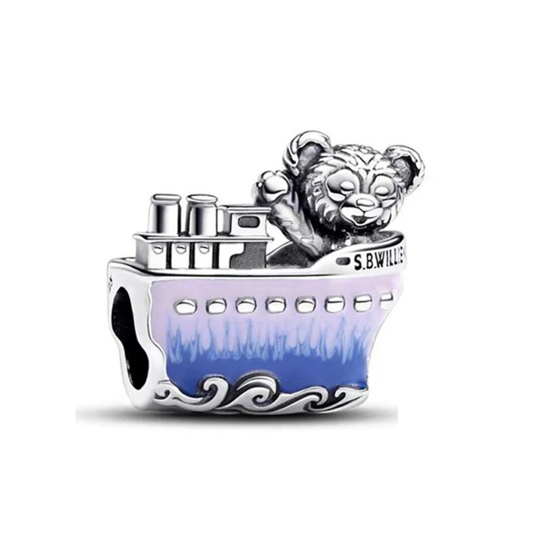Pandora Teddy Bear on the Ferry Charm S925 ALE - Etsy