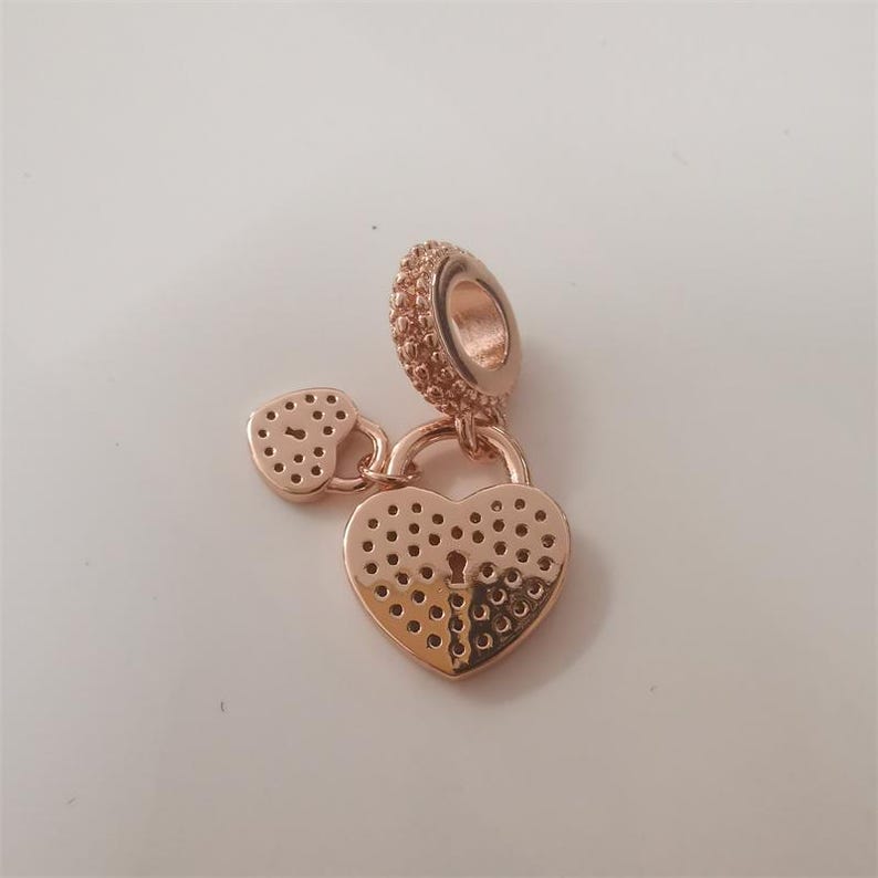 Pandora Love Locks Dangle Charm Rose & Clear Cz - Etsy