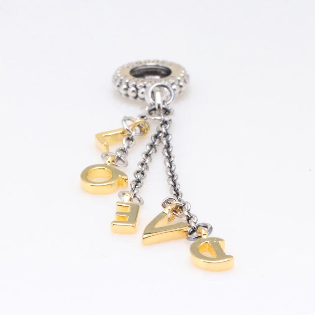PANDORA Shine Loved Script Charm - Etsy