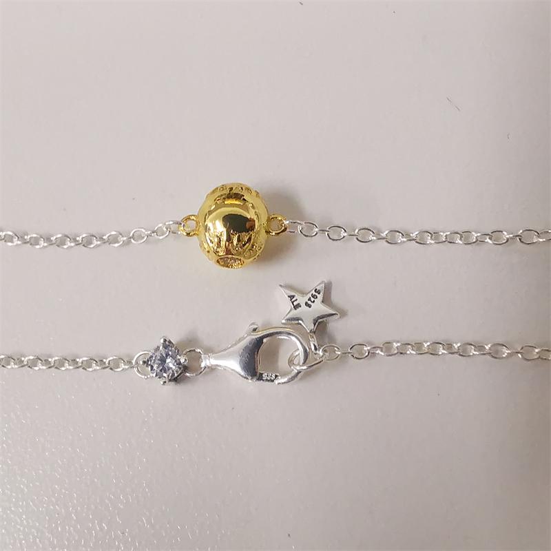 Pandora Two-tone Sparkling Solar System Chain Bracelet - Etsy