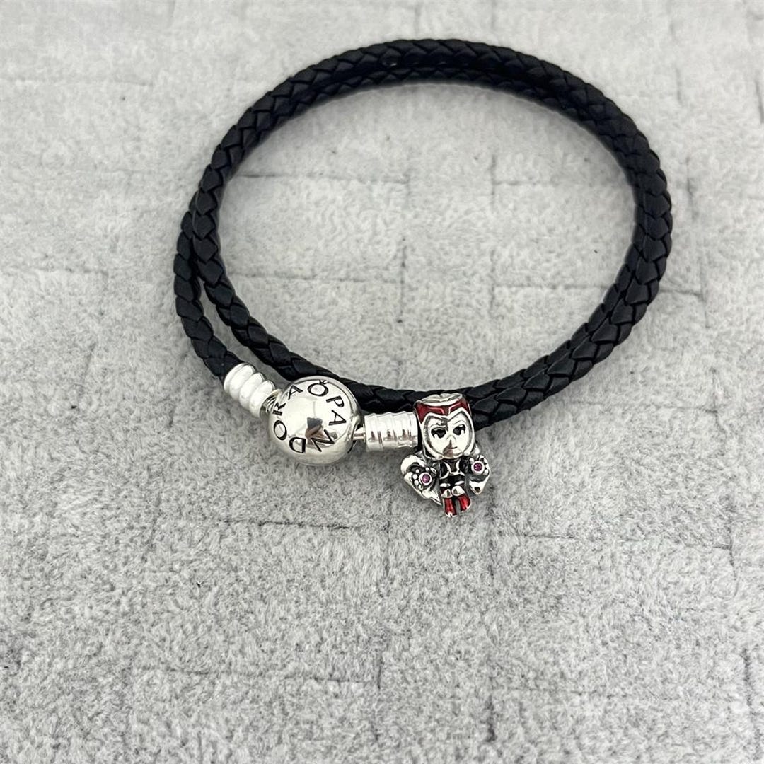 Pandora Scarlet Witch Double Loop Woven Leather Bracelet - Etsy