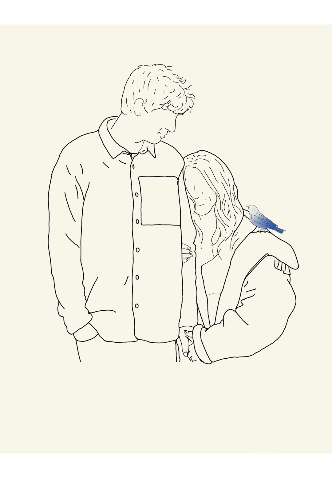 Customizable Couples Portrait - Etsy