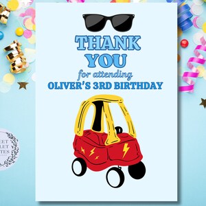 Blue Vibing Thriving and Three Birthday Party Invitation - Etsy